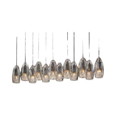 China Yihao CHATELET Adjustable Height Linear Pendant Light with Brass Body and 50000 Hours Lifespan for Modern Living Room for sale