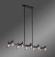 China Adjustable Height Brass Body Suspended Pendant Light with 50000 Hours Lifespan for Modern Living Room for sale