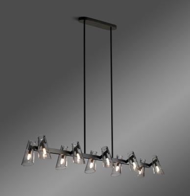 China Adjustable Height Brass Body Suspended Pendant Light with 50000 Hours Lifespan for Modern Living Room for sale