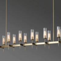 China Nordic Brass Body Pendant Light with 50000 Hours Lifespan and Adjustable Height for Modern Living Rooms for sale