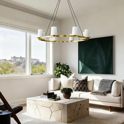 China Brass Body Pendant Light with 3500K Warm White LED and 30,000 Hours Lifespan for Living Room for sale