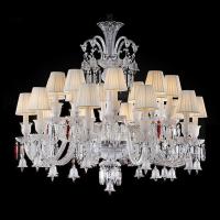 China Modern Luxury Brass and Crystal Chandelier with Adjustable Height LED Pendant Light for Hotel Lobby for sale