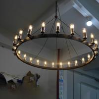 China Handmade Brass Chandelier with 3500K Warm White Light and E12 Bulb Base for Living Room for sale