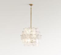 China Yihao Brass Body Pendant Chandelier with 2700K Warm White Light and Adjustable Height for Living Room for sale
