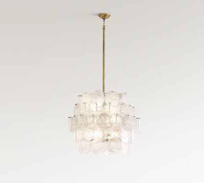 China Yihao Brass Body Pendant Chandelier with 2700K Warm White Light and Adjustable Height for Living Room for sale