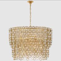 China Customized Design Brass + K9 Crystal Pendant Light with 50000 Hours Lifespan for Luxury Chandelier for sale