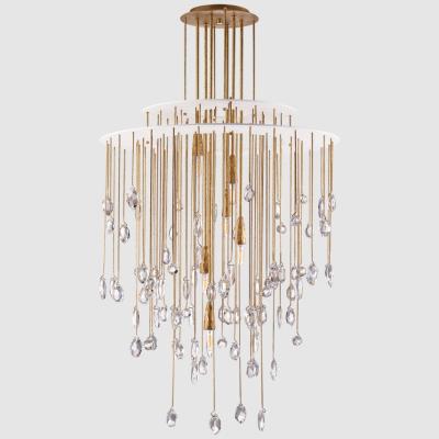 China Customizable K9 Crystal Chandelier Pendant Light with 50000 Hours Lifespan for Luxury Suspended Lighting for sale