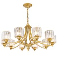 China Luxury Brass Body Adjustable Height Pendant Light with 50000 Hours Lifespan for Modern Living Room for sale