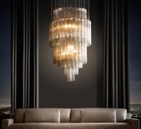 China Custom Design Copper Body Chandelier with 50000 Hours Lifespan for Modern Luxury Suspended Lighting for sale