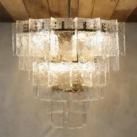 China Brass Body 3500K Warm White Adjustable Height Chandelier Pendant Light for Dining Room for sale