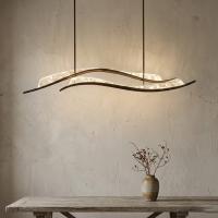 China YH Minimalist Antique Brass Bronze Chandelier with Crystal Shade and 3500K Warm White LED Lighting for Dining Room for sale