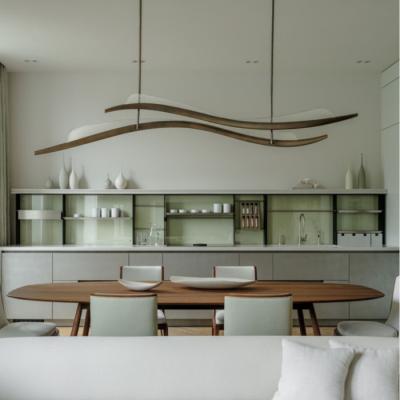 China Brass Body Crystal Shade Chandelier with 3500K Warm White LED Pendant Light for High Ceiling Dining Room for sale