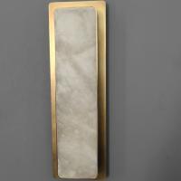 China Modern Brass and Alabaster Wall Lamp with Warm White 3500K Lighting for Living Rooms for sale