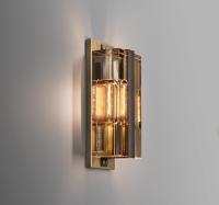 China Yihao Luxury Modern Brass Wall Lamp with LED Light Source for Hotel Villa Decorations for sale