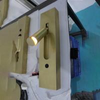 China Modern Brass Wall Lamp with 3500K Warm White Light for Living Rooms and Hotels for sale