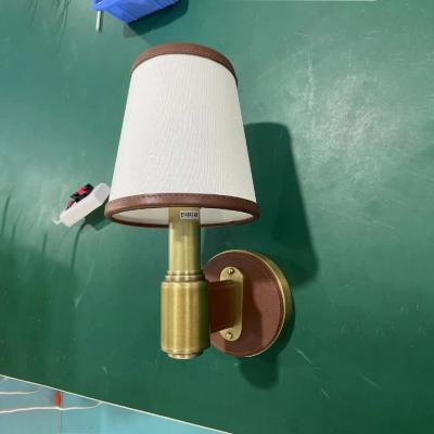 China Modern Copper Wall Lamp with 2700K Warm White Light for Living Room and Hotel Decor for sale