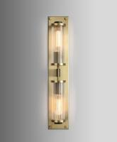 China Modern Brass Wall Lamp with Glass Shade and 30000 Hours Lifespan for Luxury Indoor Lighting for sale