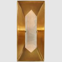 China Nordic Simple Style Copper Wall Lamp with Stone Shade and 2700K Warm White Light for Living Room for sale