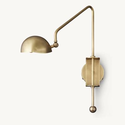 China Modern Design Copper Wall Lamp with 2700K Warm White Light for Living Room Decoration for sale