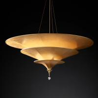 China Custom LED Copper Pendant Light Chandelier with Dimmable Vintage Design for High Ceiling for sale