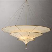 China Yihao Custom Medieval Style Multi-Layer Ceramic Pendant Light Umbrella Shaped for Exhibition Hall Chandeliers for sale