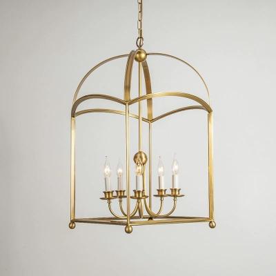 China Yihao Customized Design Brass Chandelier LED Light Source with 3-Year Warranty for Luxury Hotel Lobby and Home for sale