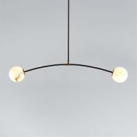China Modern Alabaster Shade Brass Body Pendant Light with 50000 Hours Lifespan for Kitchen and Living Room for sale