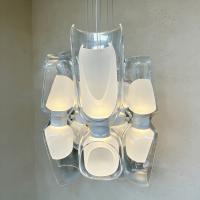 China Modern Art-style Double-layer Glass Chandelier with 3500K Warm White LED and 30,000 Hours Lifespan for sale