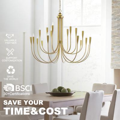 China Yihao Custom Brass Body Pendant Light with 2700K Warm White LED and 50000 Hours Lifespan for Living Room for sale