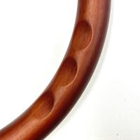 China 14 Inch  Classic Wood Mahogany Steering Wheel Matte Black Brushed Aluminum Spokes for sale