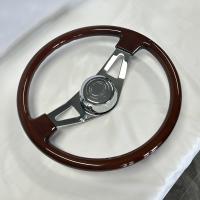 China 18 Inch Aftermarket Walnut Wood Steering Wheels For Classic Trucks for sale