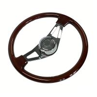 China 18 Inch Aftermarket Walnut Wood Steering Wheels For Classic Trucks for sale