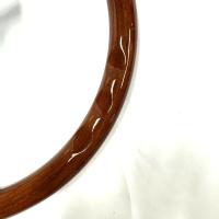 China 16 inch Wood Steering Wheels For Vintage Car Wooden Rims Chrome Spokes for sale