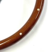 China Riveted Mahogany Wood Steering Wheel 15 Inch For Automotive Restoration for sale