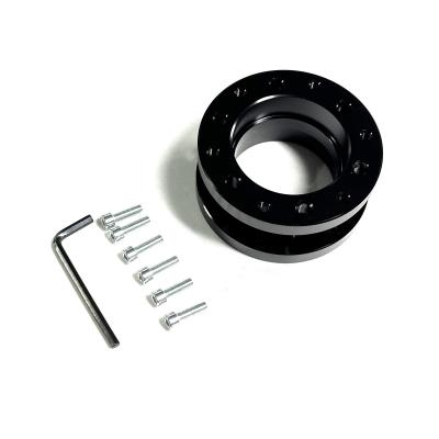 China 6061 Aluminum Alloy Racing Steering Wheel Extension Hub Spacers Black 6 Bolt OEM for sale