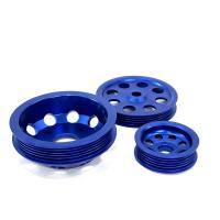 China CNC Machined 6061 Billet Crankshaft Pulley Wheel Kit For Car Nissan Skyline RB20DET for sale