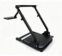 China Reinforced Adjustable Racing Cockpit Simulator Stand Black Powder Coated for sale