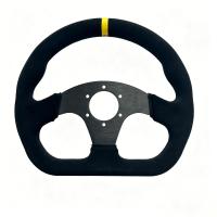 China Premium 320mm 6061 Aluminum Sim Racing Steering Wheel D Style For PC Game for sale