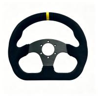 China Premium 320mm 6061 Aluminum Sim Racing Steering Wheel D Style For PC Game for sale