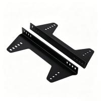China Universal Side Mount Sim Racing Seat Bracket Fitting High Strength Black Powder Coated for sale