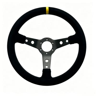 China 70 MM Dished Racing Steering Wheel  with Diameter 350mm  PCD 6x70mm for Rally and Drifting for sale