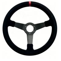 China 14 Inch 350MM Suede Racing Car Steering Motorsport Steering Wheel for sale