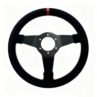 China 14 Inch 350MM Suede Racing Car Steering Motorsport Steering Wheel for sale
