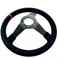 China 14 Inch 350MM Suede Racing Car Steering Motorsport Steering Wheel for sale