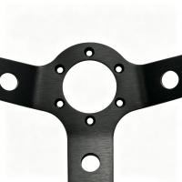 China 90 MM Dish Suede Steering Wheels For Rally And Drifting With High-strength 6061 Aluminum Spokes for sale