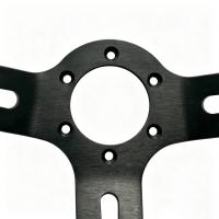 China Motorsport Billet Racing Steering Wheels Suede Wrapped 90MM Dish 14 Inch for sale