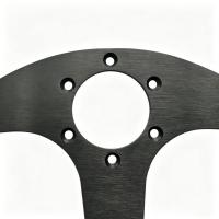 China Three Spoke Deep Dish Carbon Fiber Racing Steering Wheel Black Suede Customized for sale