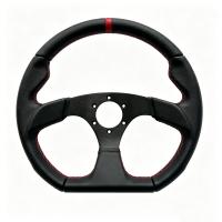 China 14Inch Track Racing Steering Wheels Flat Microfiber Leather Car Drift PC Game PCD 6x70mm for sale