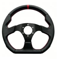 China 14Inch Track Racing Steering Wheels Flat Microfiber Leather Car Drift PC Game PCD 6x70mm for sale