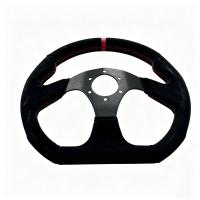 China Custom D Shape Flat Billet Racing Steering Wheels 6 Bolt 6061 Aluminium For Car Drift for sale